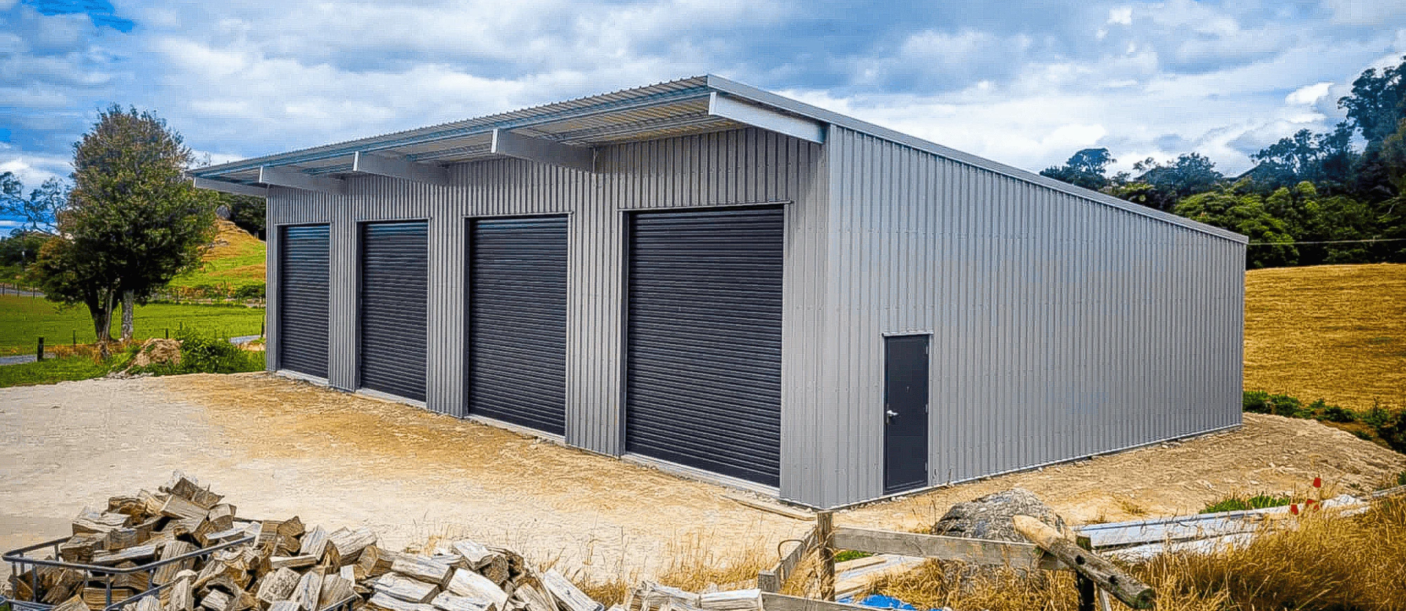 4 Car Garages | Custom Designs | Wide Span Sheds NZ