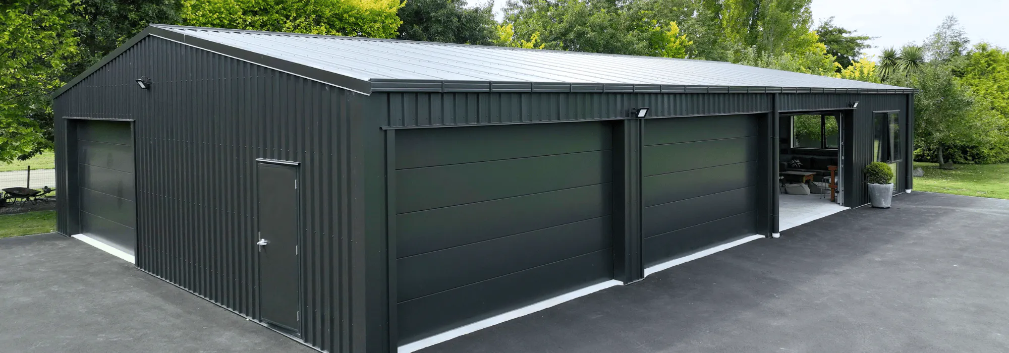 Multi-Purpose 4-Bay Shed in Canterbury | Wide Span Sheds NZ