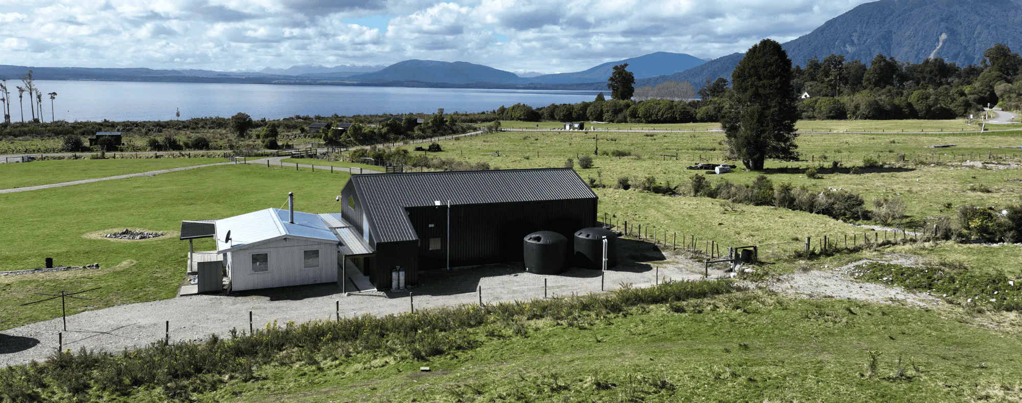 Lake living Shed Home on the West Coast | Wide Span Sheds NZ