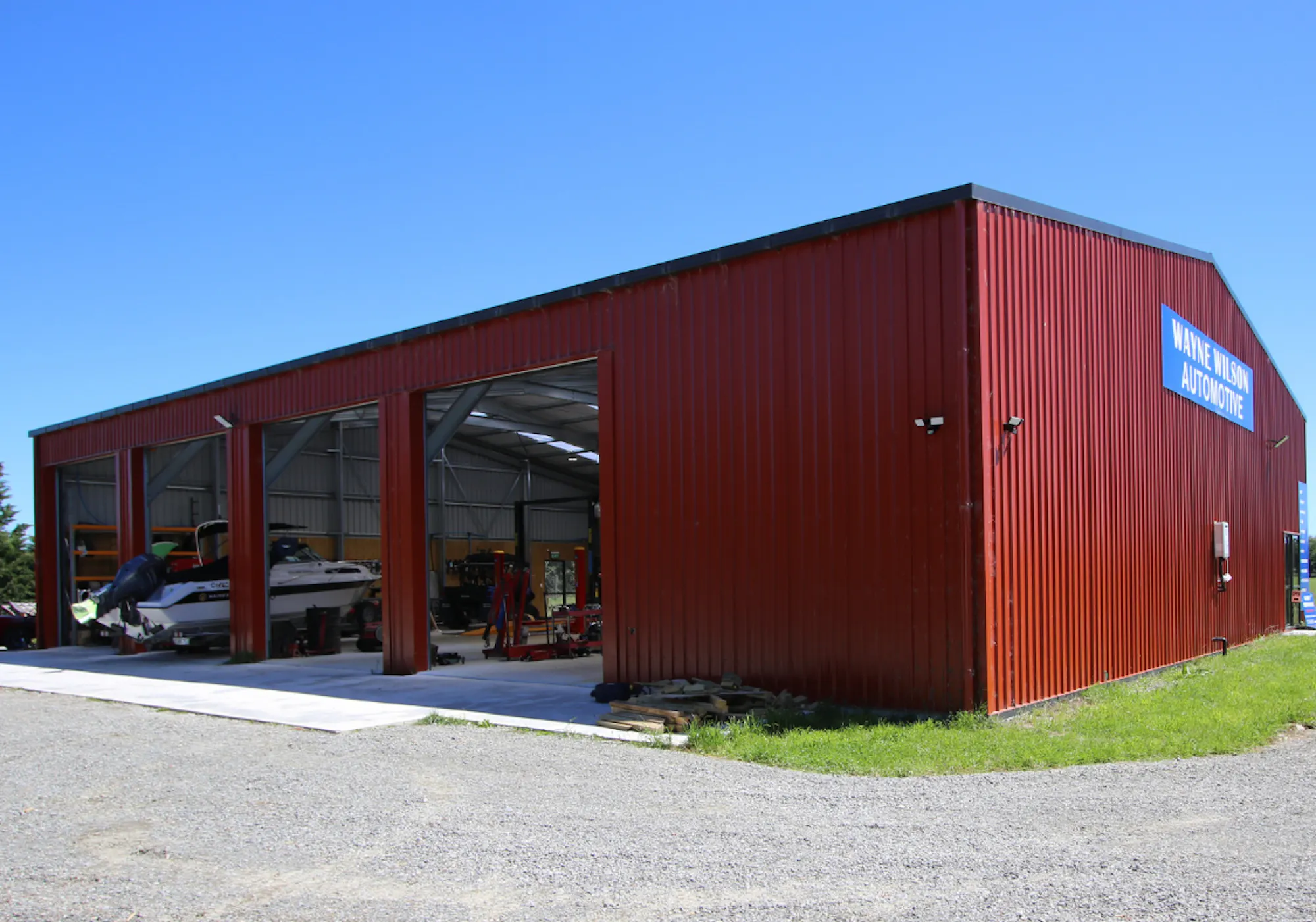 5-bay workshop shed in North Canterbury | 25 x 18 Wide Span