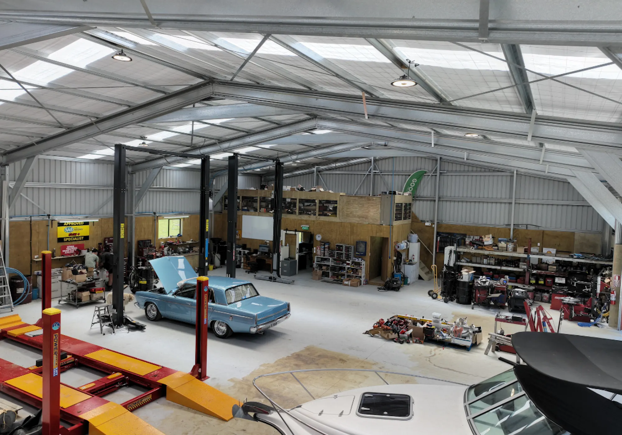 5-bay workshop shed in North Canterbury | 25 x 18 Wide Span