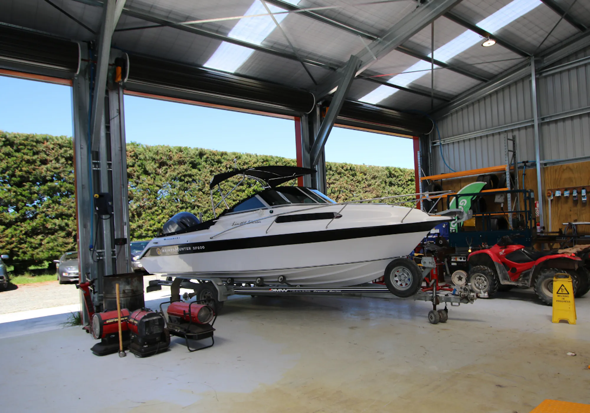 5-bay workshop shed in North Canterbury | 25 x 18 Wide Span