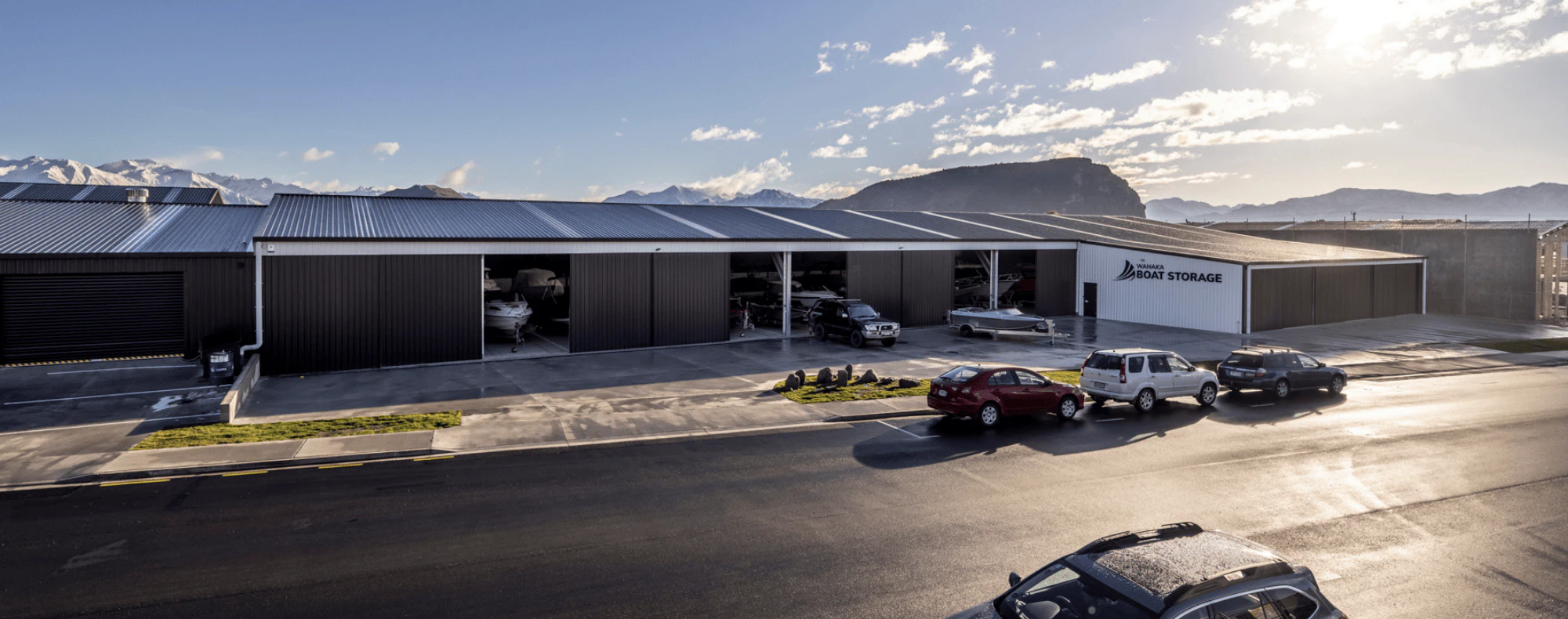 Purpose-Built Cricket Club Shed in COLORSTEEL® Flaxpod | Wide Span Sheds NZ
